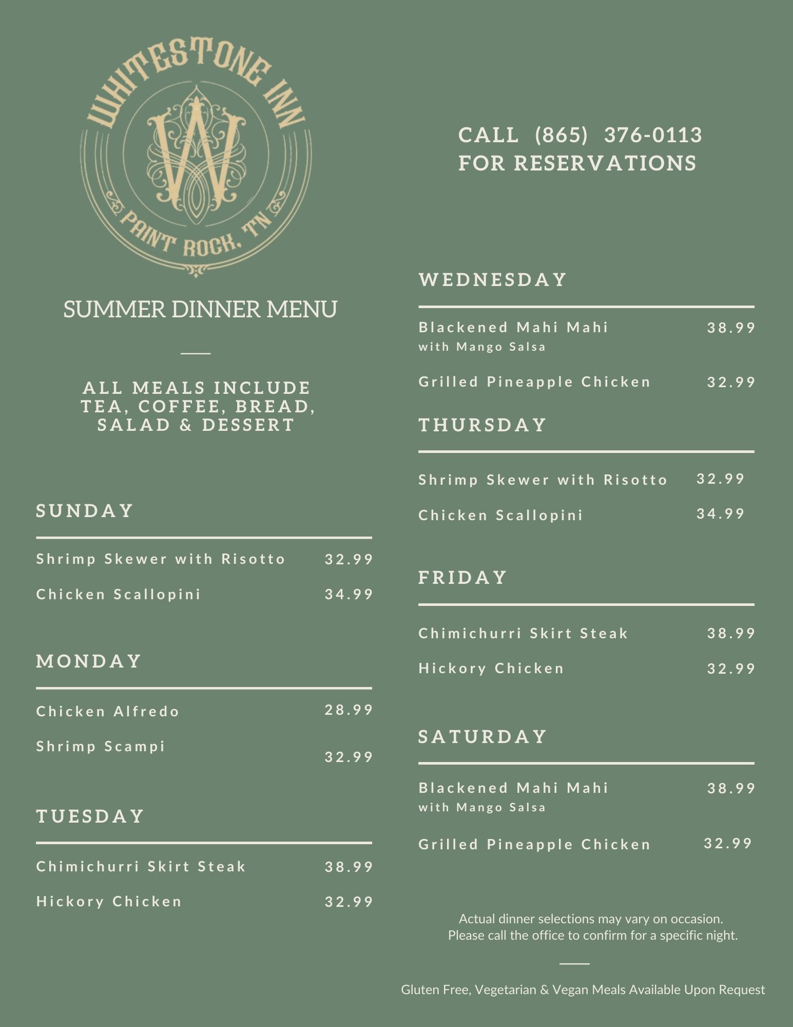 Dining - Whitestone Inn