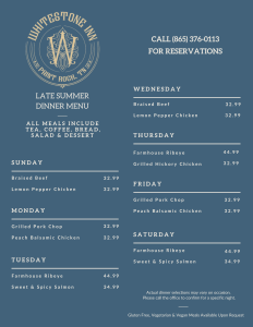 Dining - Whitestone Inn